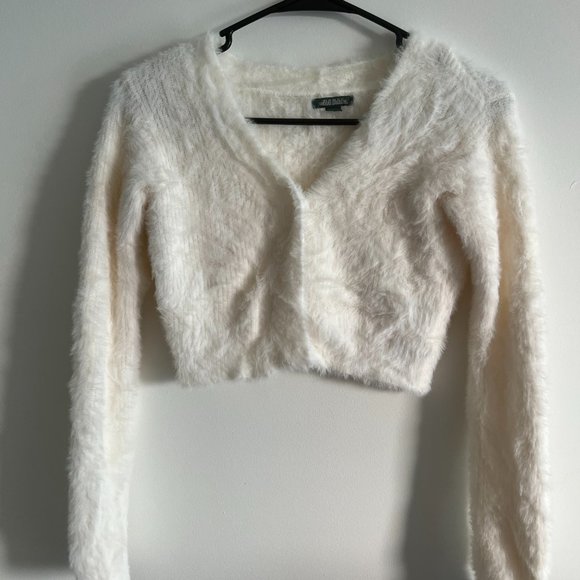 Sweaters | Sweet And Sexy Soft White Buttonup Cropped Sweater | Poshmark